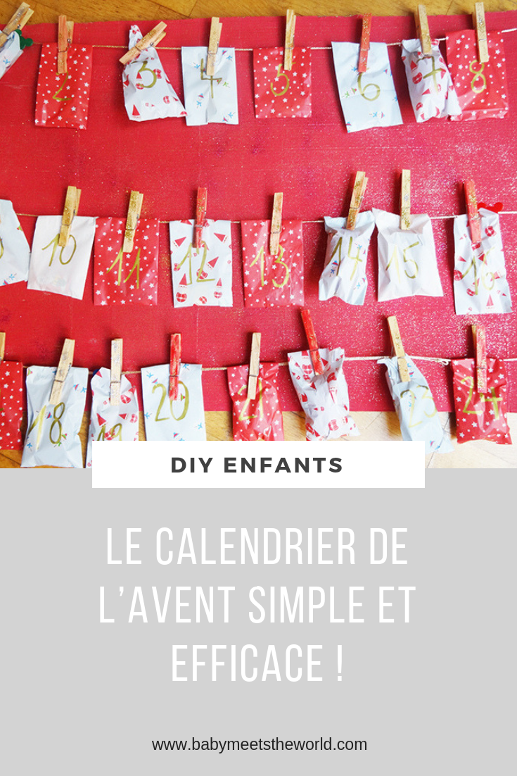 DIY : Le calendrier de l'avent simple et efficace ! | Tutos enfant ...